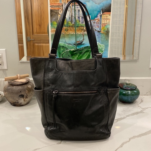 margot | Bags | Margot Weathered Black Leather Bucket Bag Vguc | Poshmark